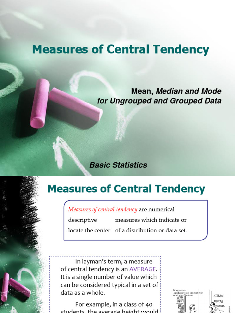 Central Tendency: Mean, Median, Mode | PDF | Mean | Mode (Statistics)
