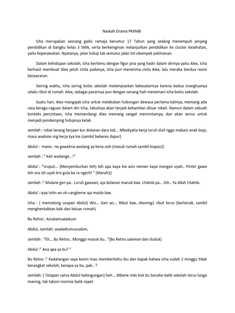 Contoh Naskah Drama | PDF