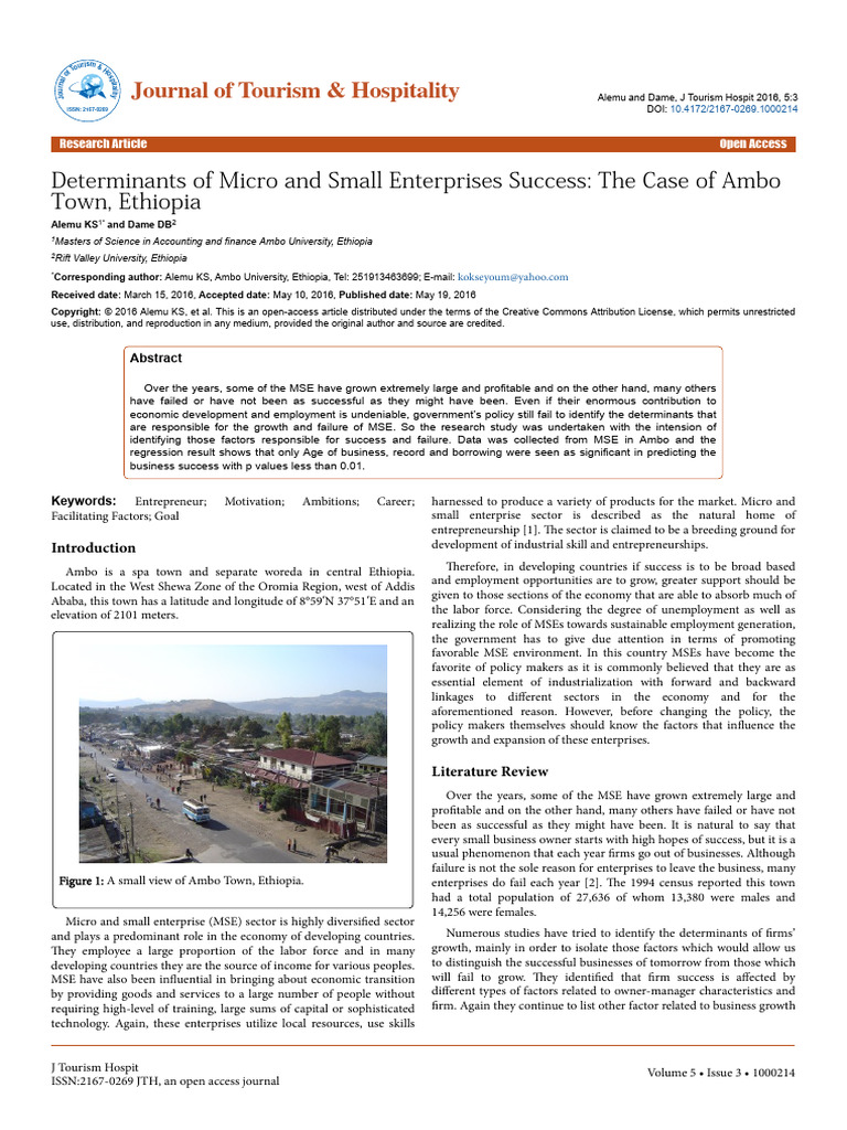 Determinants_of_Micro_and_Small_Enterpri | PDF | Entrepreneurship ... Determinants_of_Micro_and_Small_Enterpri | PDF | Entrepreneurship ...
