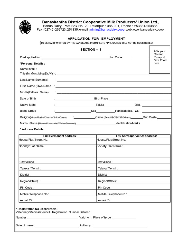 Application_Form_English 27122017_modified | PDF | Identity Document