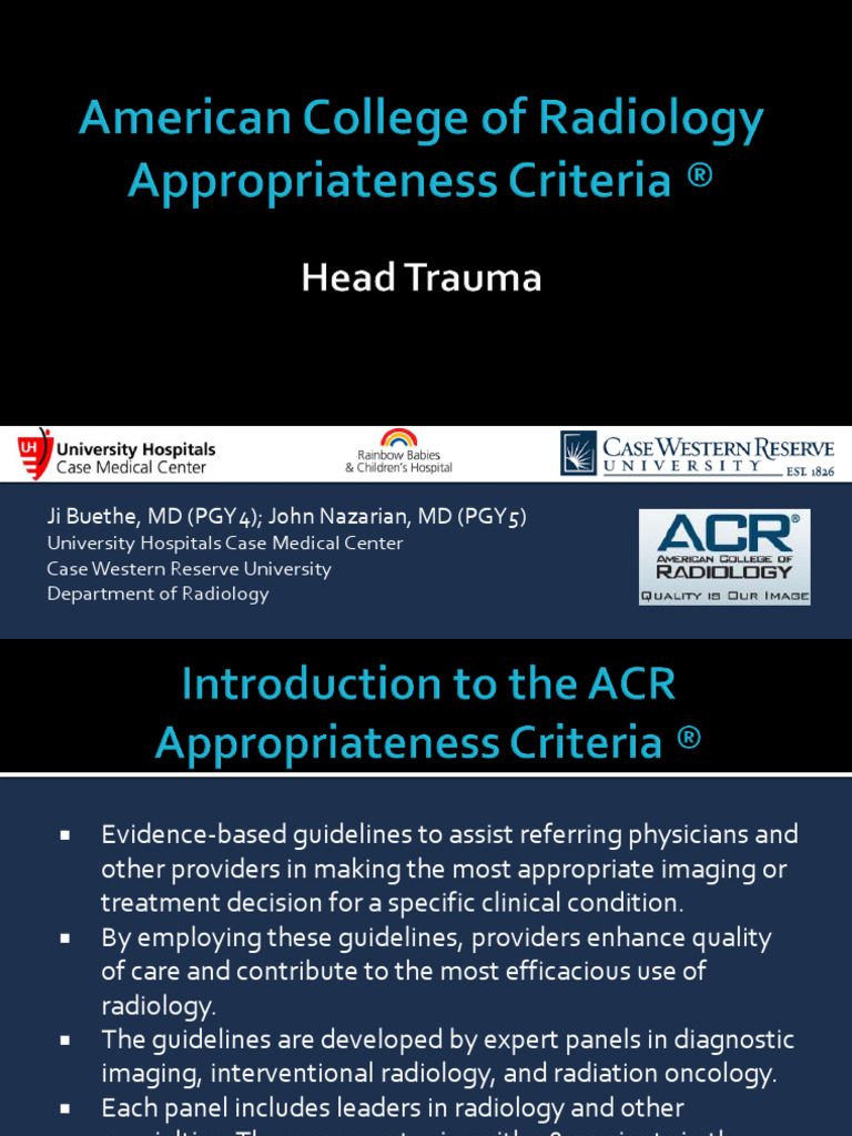 Minor Ped Head Trauma | PDF | Traumatic Brain Injury | Radiology