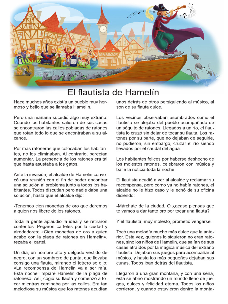 La leyenda del flautista de Hamelín | PDF | Flauta