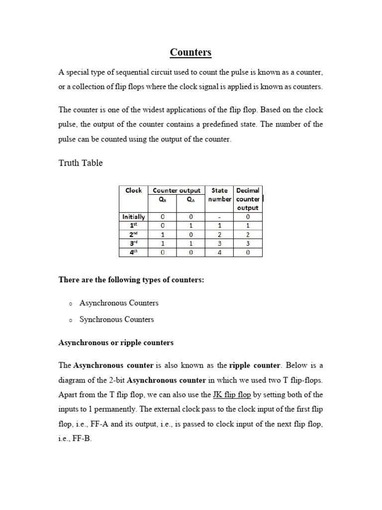 Counters | PDF | Digital Technology | Electrical Engineering