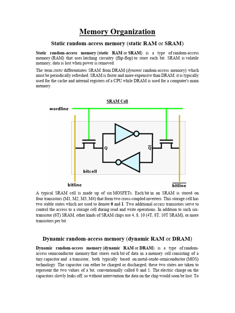 Memory Organization (Unit V) | PDF | Random Access Memory | Cpu Cache Memory Organization (Unit V) | PDF | Random Access Memory | Cpu Cache