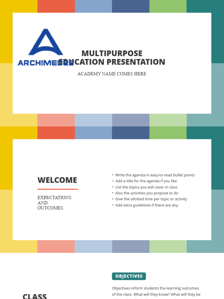 Colourful Simple Bold Education Animated Presentation | PDF | Behavior Modification | Human ...