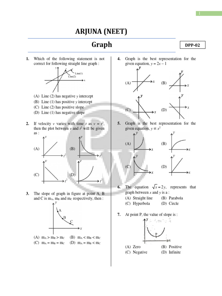 Basic Maths - DPP 02 | PDF | Mathematical Concepts | Analytic Geometry