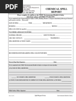Chemical Spill Report Form Template | PDF