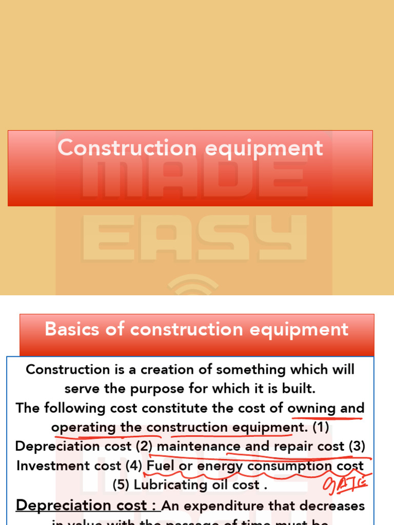 7093417CPM - Construction Equipment PDF | Download Free PDF | Tractor | Depreciation