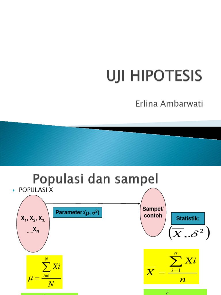 Ii Uji Hipotesis Pdf Statistical Inference Applied Mathematics