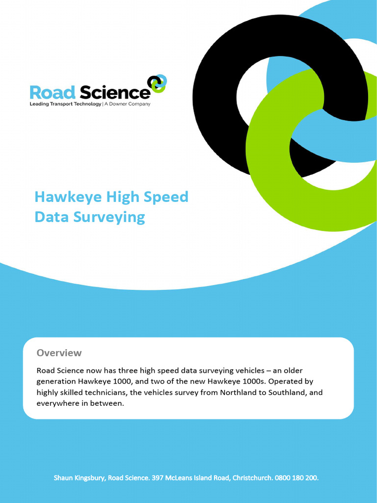 Road Science Hawkeye Surveying Capabilities 2020 | PDF | Surveying | Camera
