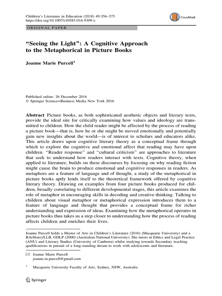 Joanne Marie Purcell | PDF | Metaphor | Cognitive Science