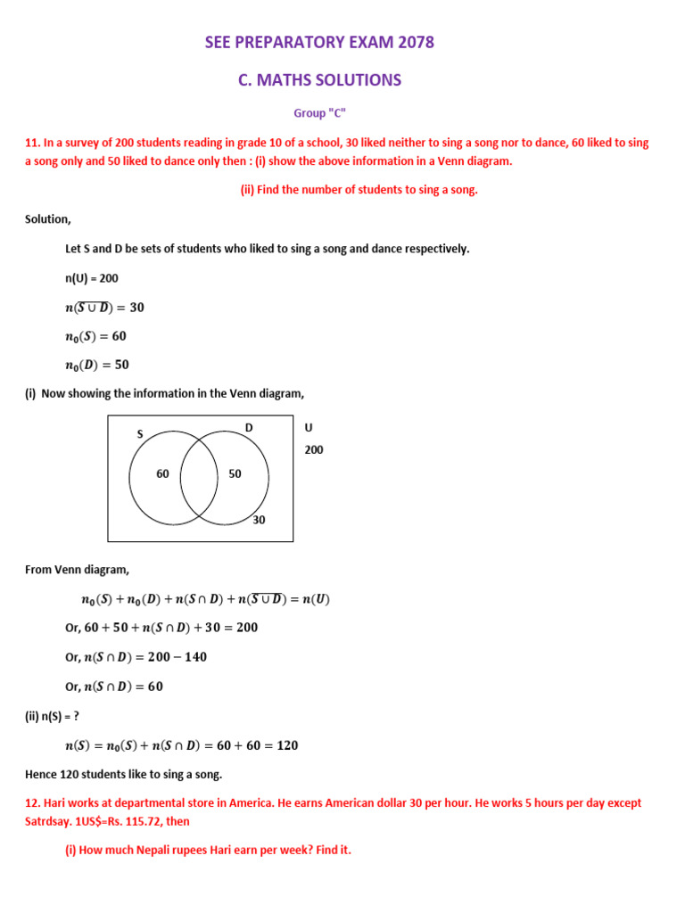 Grade 10 Math Solutions and Explanations | PDF | Circle | Elementary Geometry