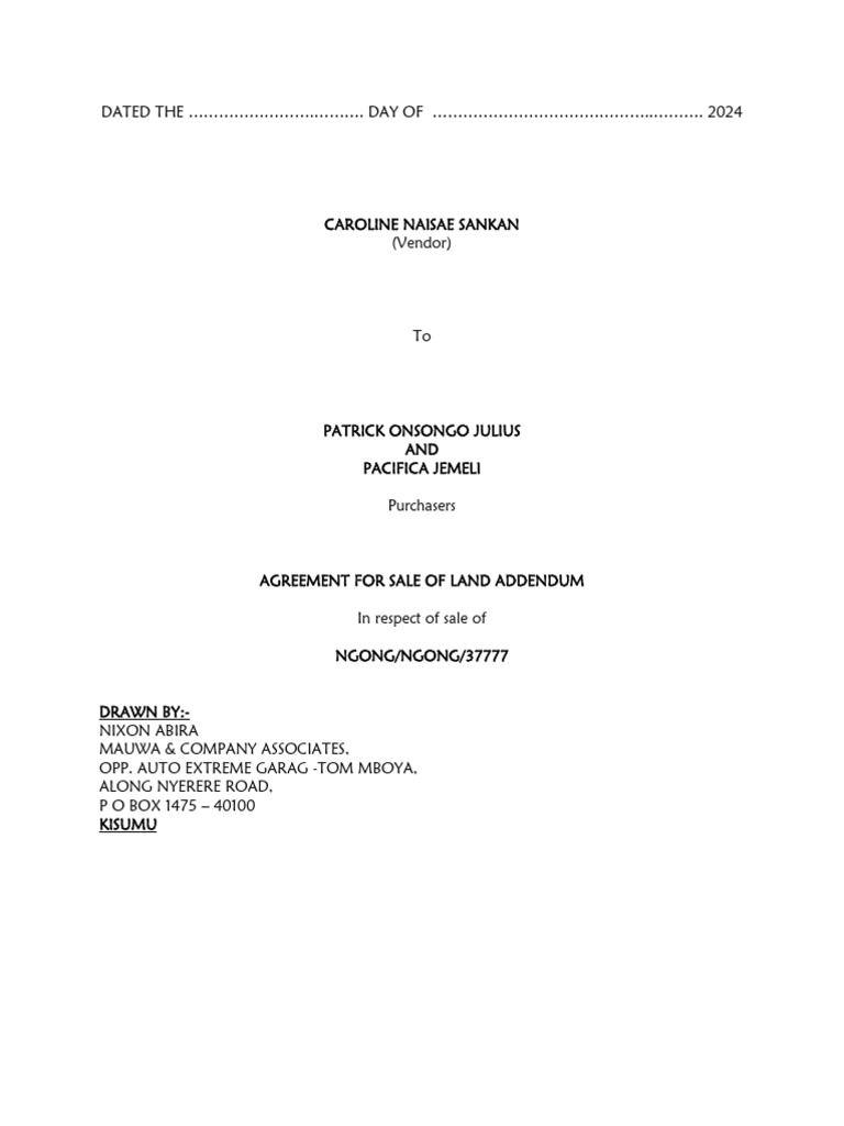 Caroline Addendum 2 | PDF | Private Law