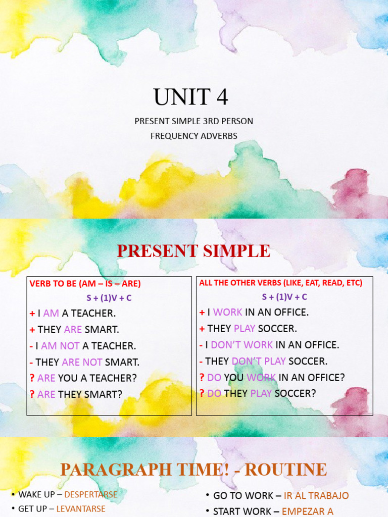 A1.2 Unit 4 Present Simple 3rd Person - Frequency Adverbs | PDF | Languages | Foreign Language ...