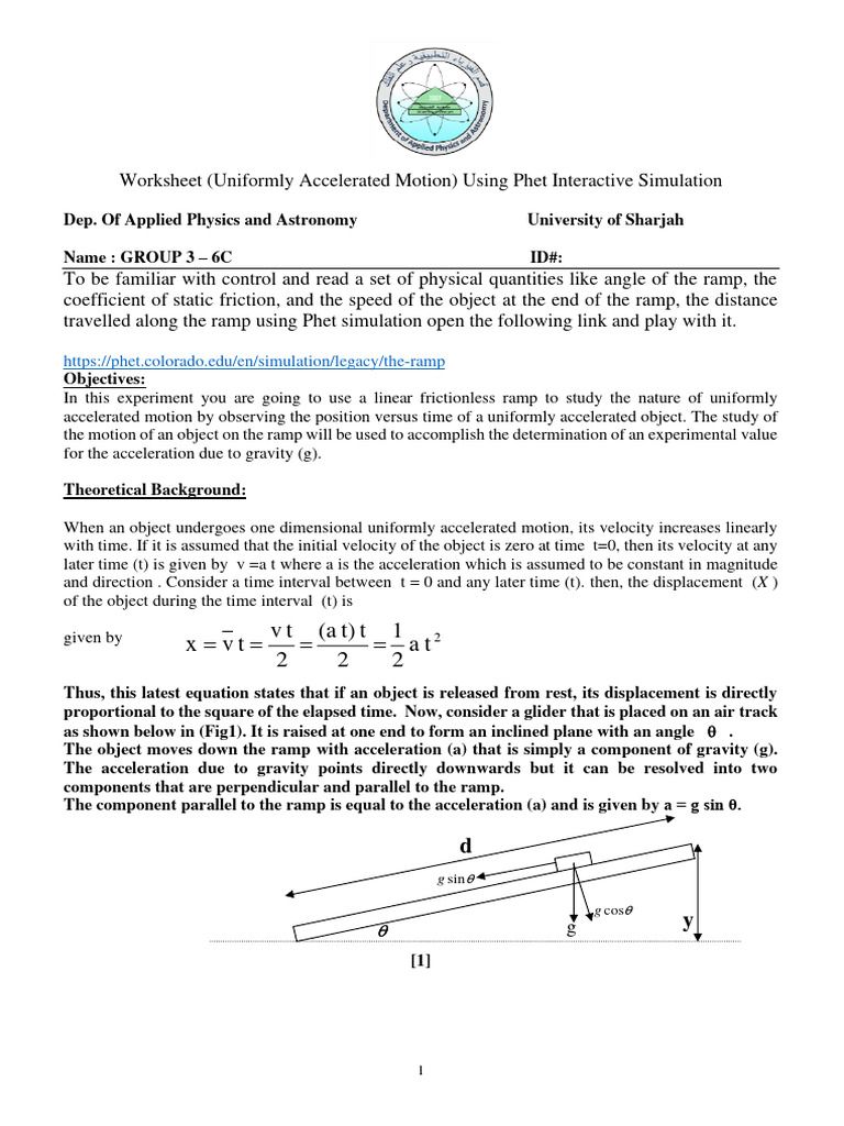 Uniformly Accelerated Motion Lab | PDF | Acceleration | Velocity