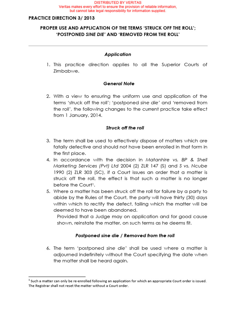 Defective Draft Order Consequences in Zimbabwe | PDF | Justice | Crime ...