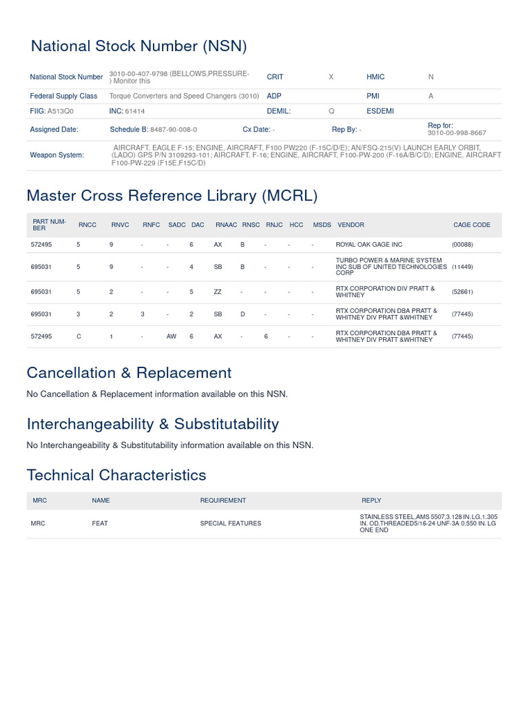 National Stock Number Crit Hmic | PDF | Aircraft | Jet Aircraft