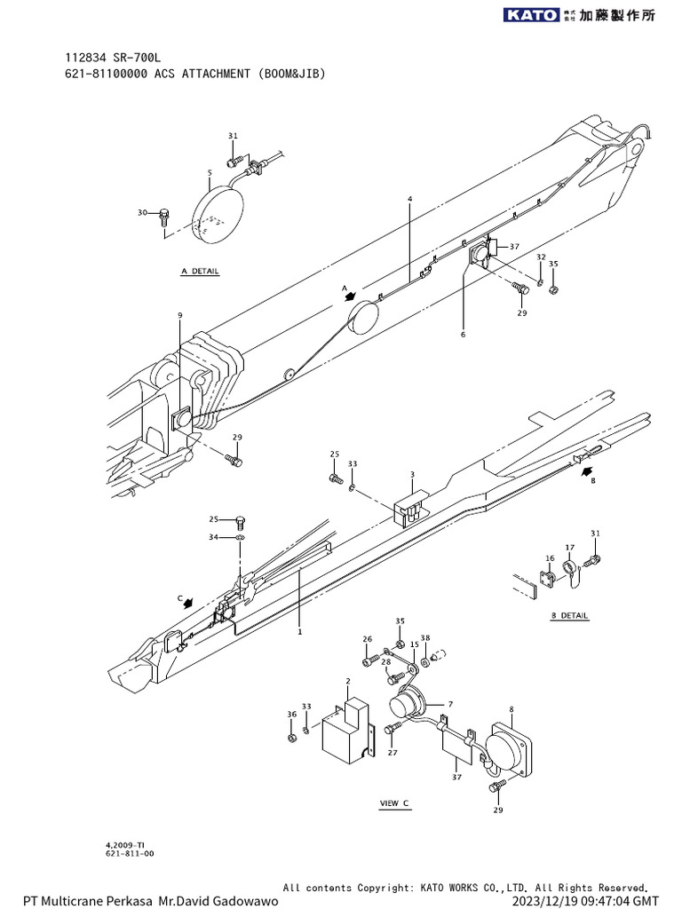 Parts Boom & Jib-Kato | PDF | Metalworking