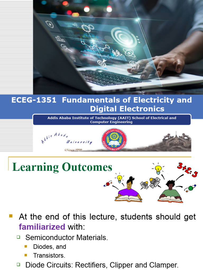 Lecture 03 ECEG 1351 Chapter Three Introduction To Diodes and Transistors | PDF | Field Effect ...