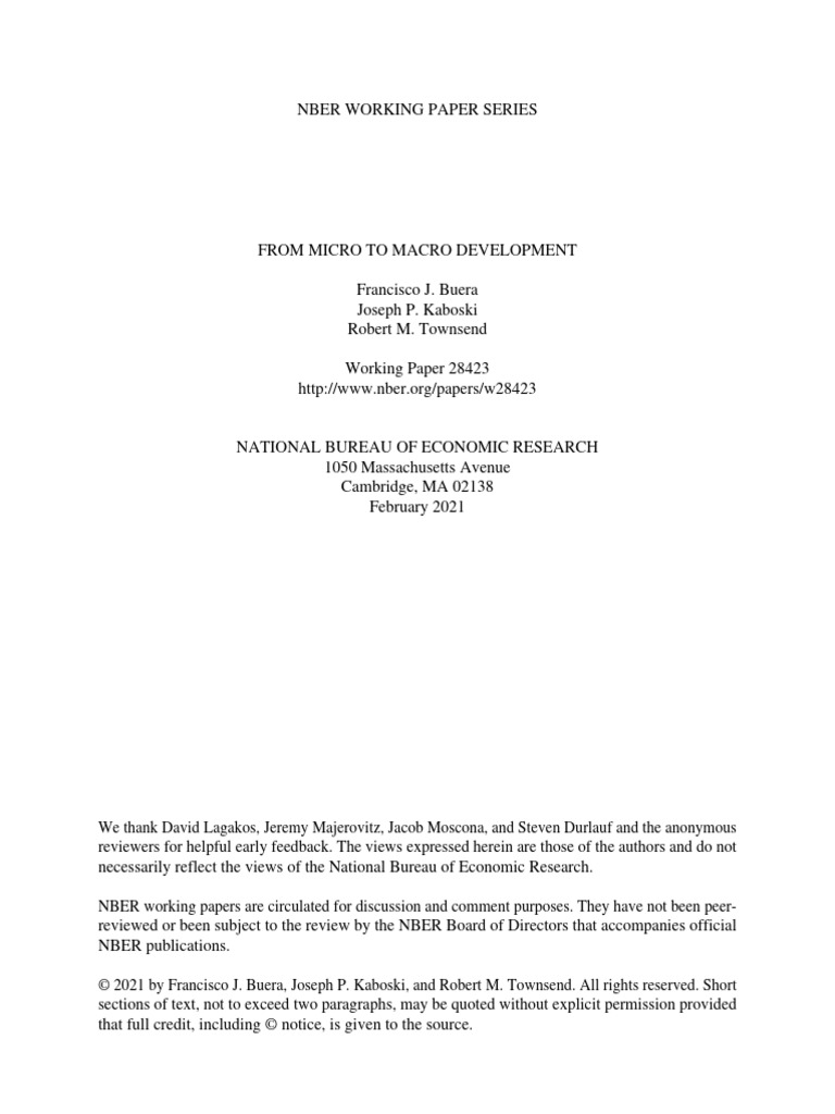 Micro and Macro Development Synthesis | PDF | Macroeconomics | Economics