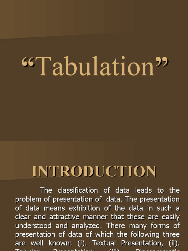 Tabulation | PDF | Applied Mathematics