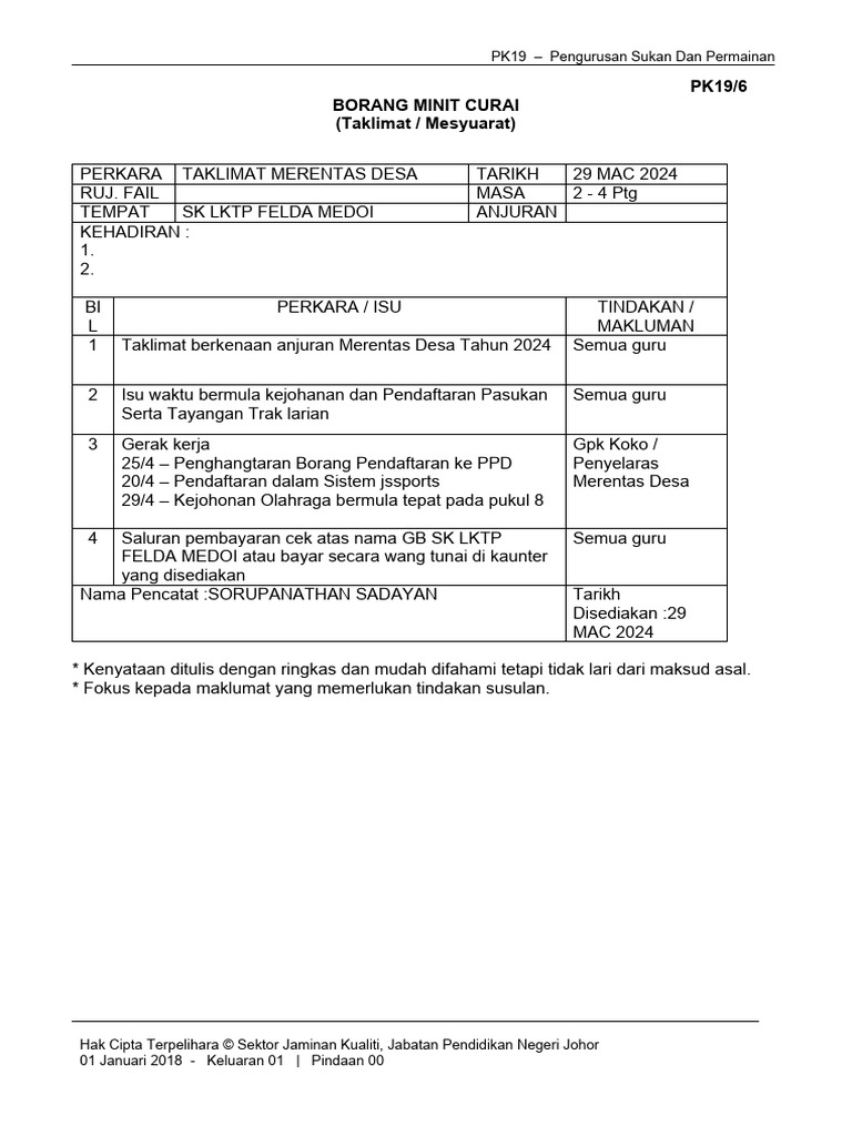 Minit Curai Merentas Desa | PDF
