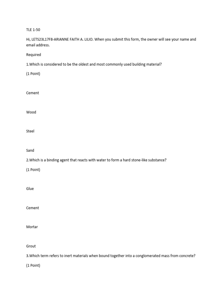 TLE 1-50-WPS Office | PDF | Diode | Concrete