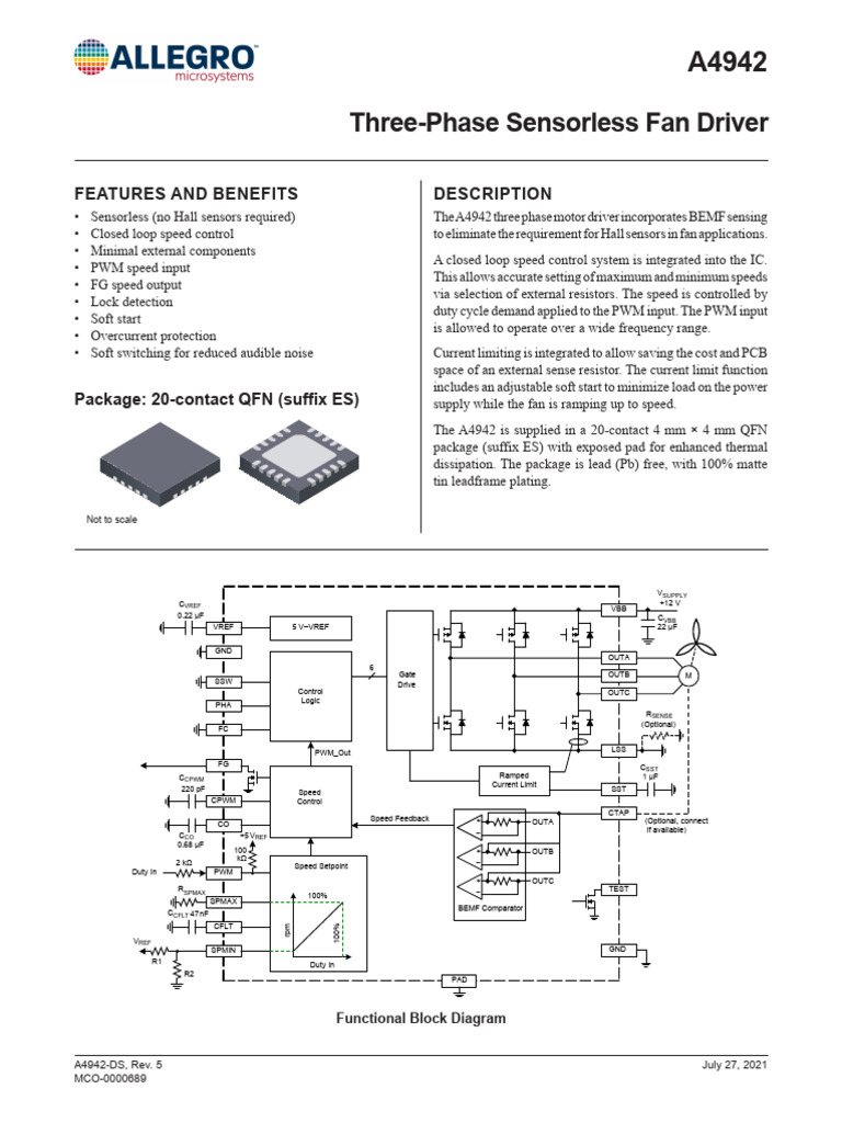 A4942 Datasheet | PDF | Capacitor | Resistor