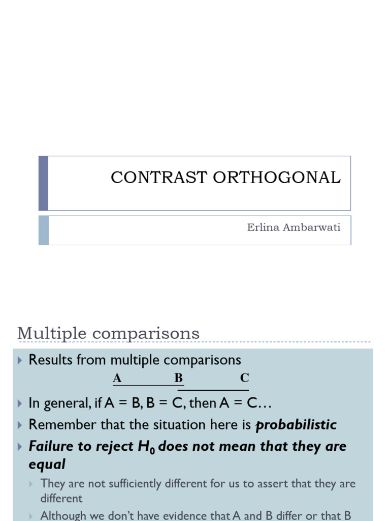 Iv Uji Lanjut Contrast Orthogonal Pdf Degrees Of Freedom