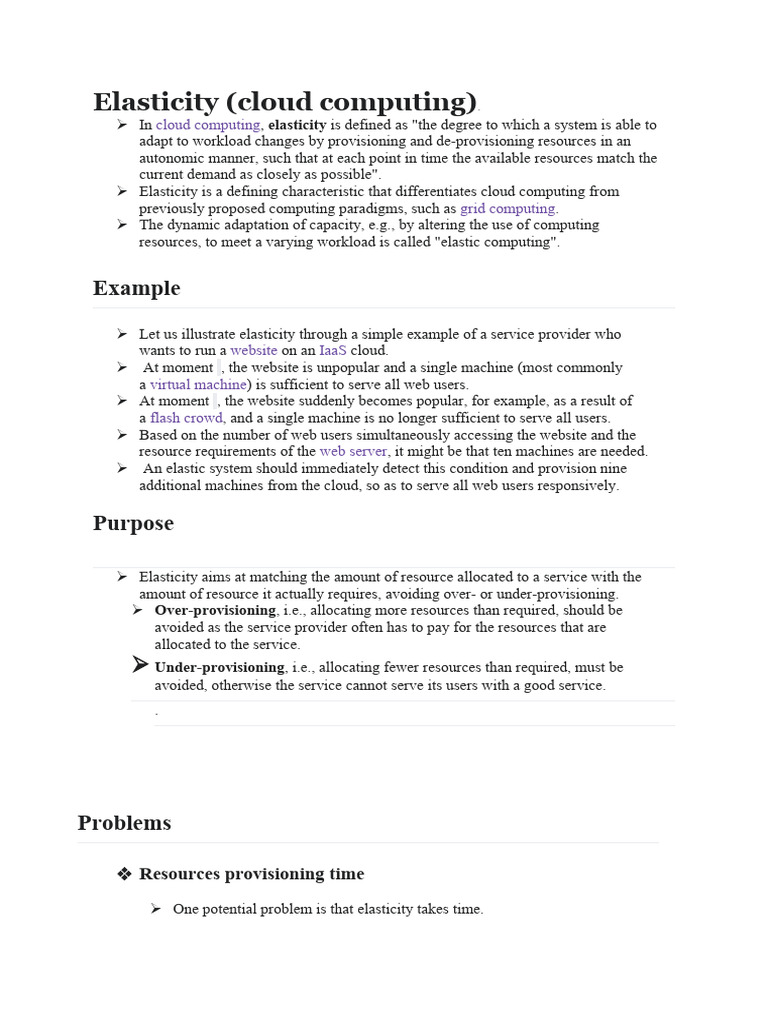 Elasticity in Cloud | Download Free PDF | Centralized Computing | Computer Architecture