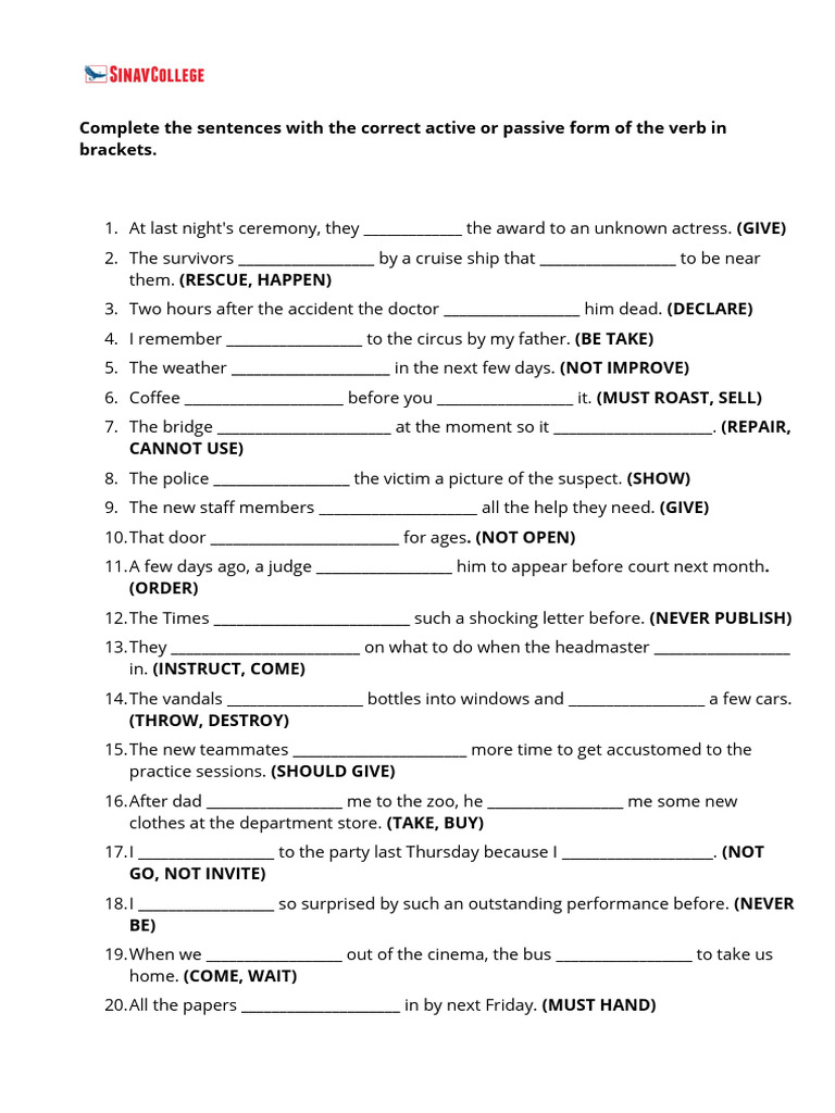 passive-handout 4 | PDF