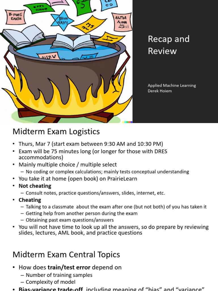 Lecture 15 Recap And Midterm Review Pdf Data Analysis