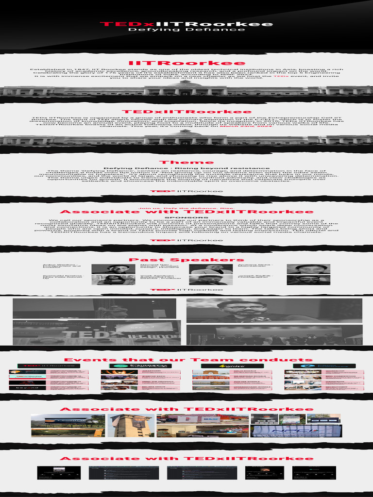TEDxIITRoorkee 2024 - Sponsorship Brochure | PDF