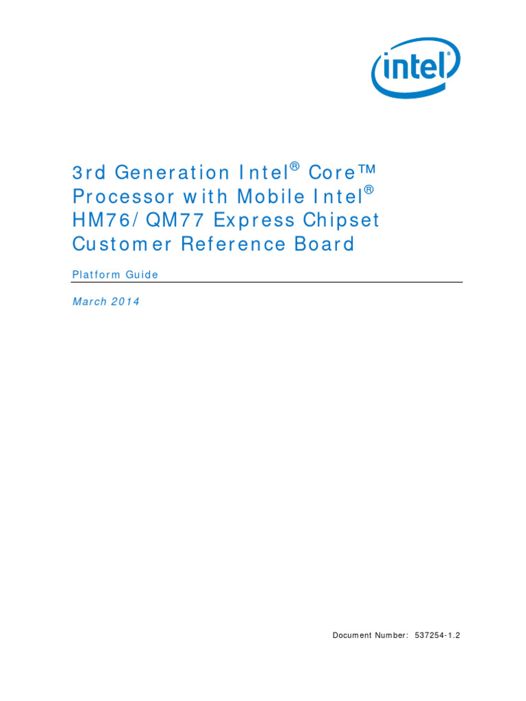 Guide 3rd Gen Core Processor hm76 Express Chipset | PDF | Booting | Intel