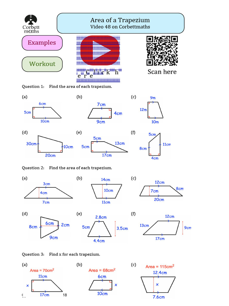 Area of A Trapezium PDF 1 | Download Free PDF | Area | Rectangle