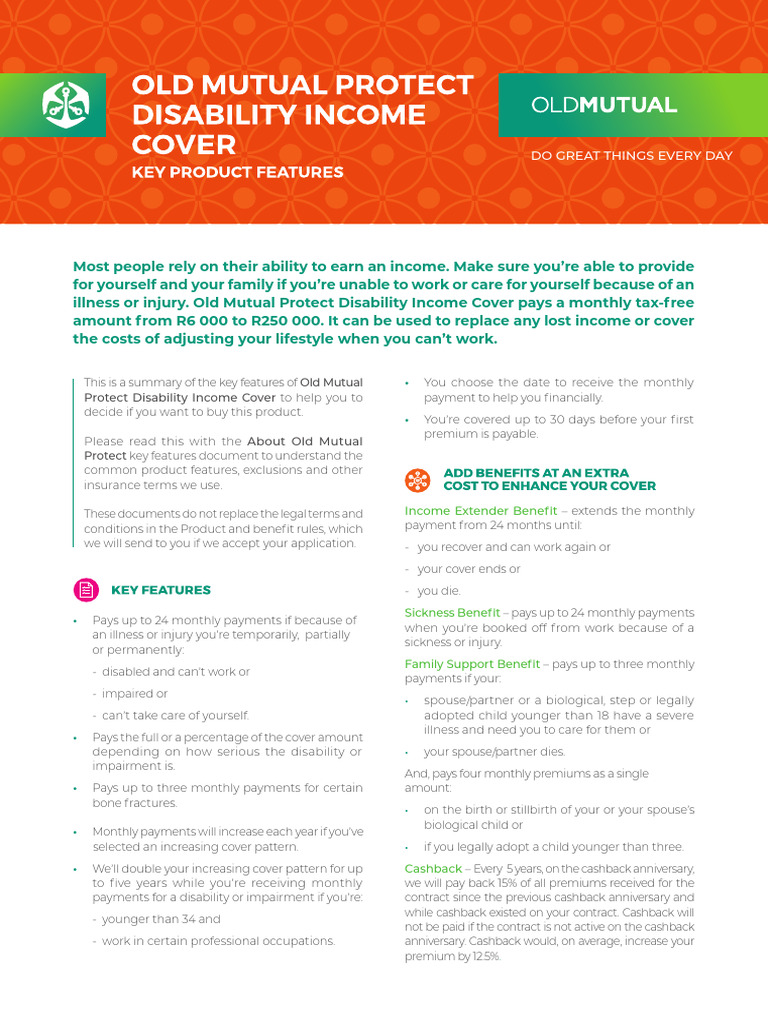 KPF Disability Income Cover RSA | PDF | Credit Card | Insurance