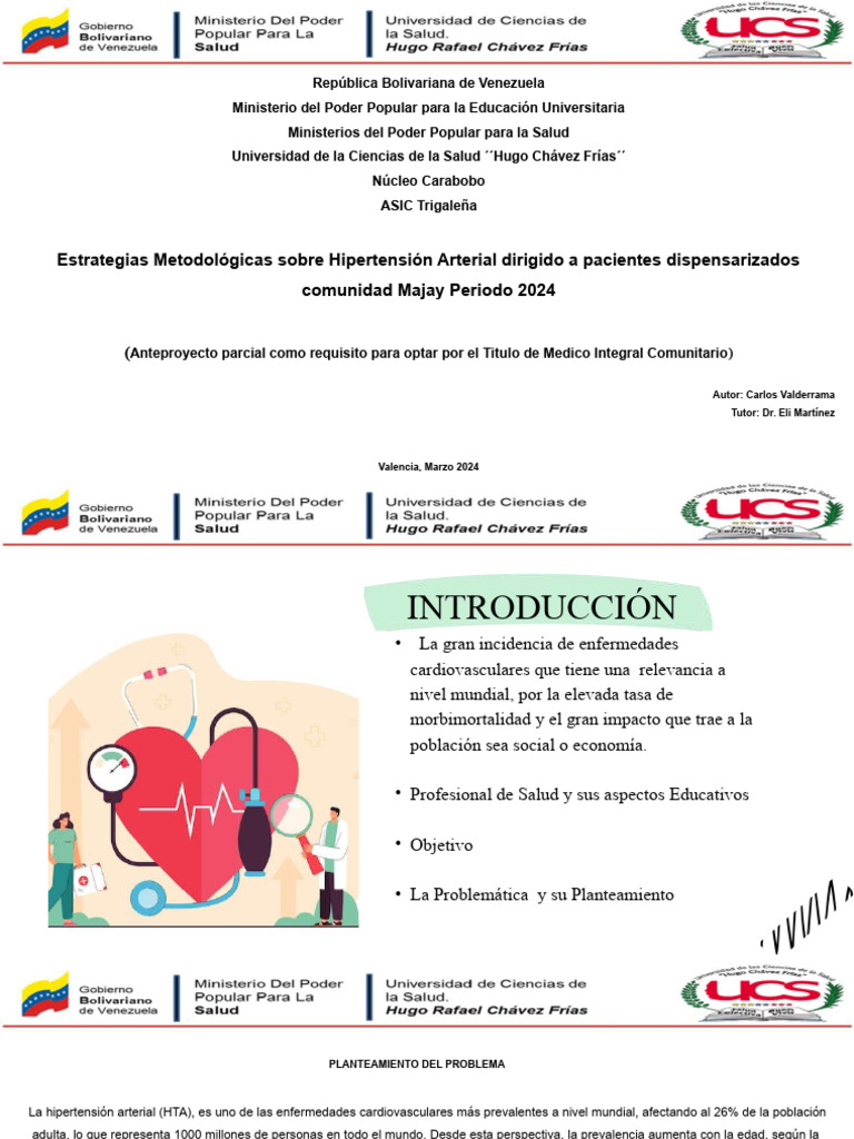 Presentación Capitulo I | PDF | Hipertensión | Enfermedades cardiovasculares
