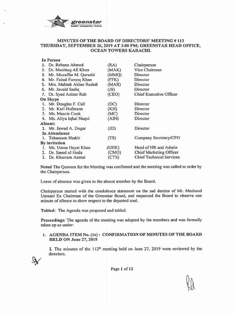 BOD Minutes 113 (Signed) | PDF