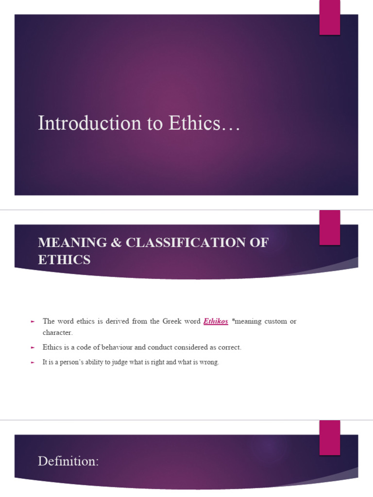 Introduction to Ethics and Values | PDF | Business Ethics | Morality