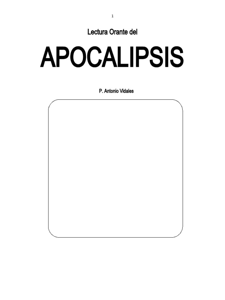 Apocalipsis Completo Pdf Libro De Revelación Juan El Apóstol