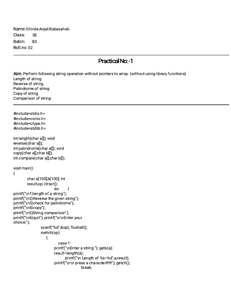 Ds 1 | PDF | String (Computer Science) | Computer Libraries