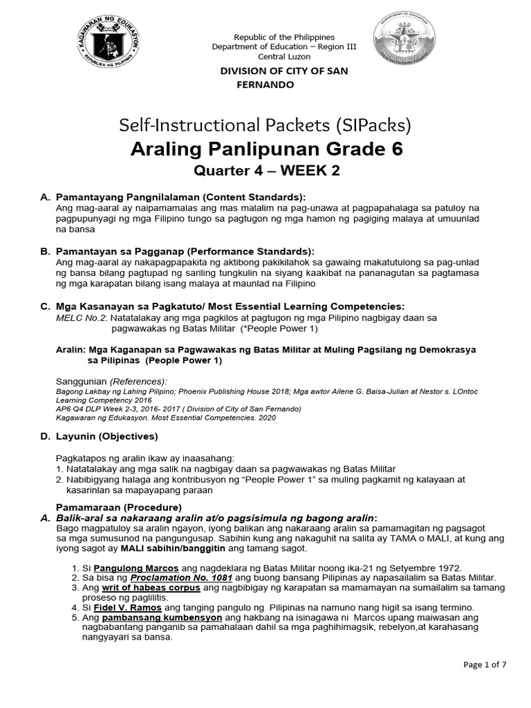 QA AP6 Q4 Week-2-DONE-RODEL | PDF