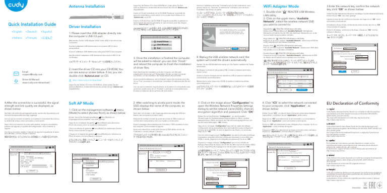 WU1400 Quick Installation Guide | PDF | Wireless | Networking Standards