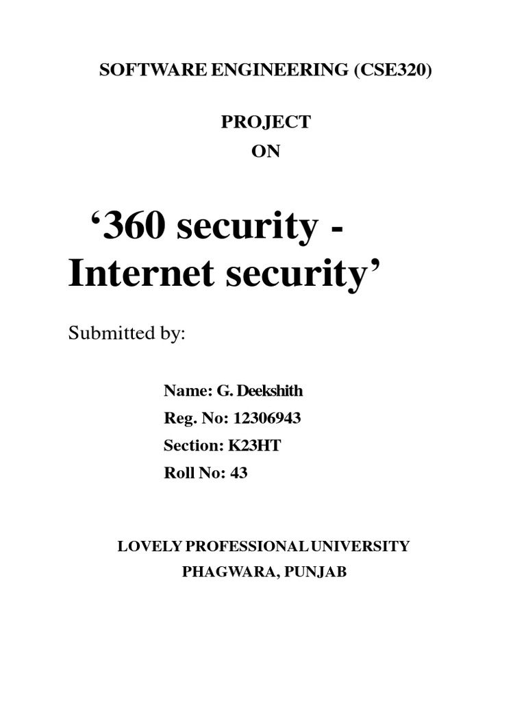 Deekshith Project (CSE320-SRS) | PDF | Antivirus Software | Malware