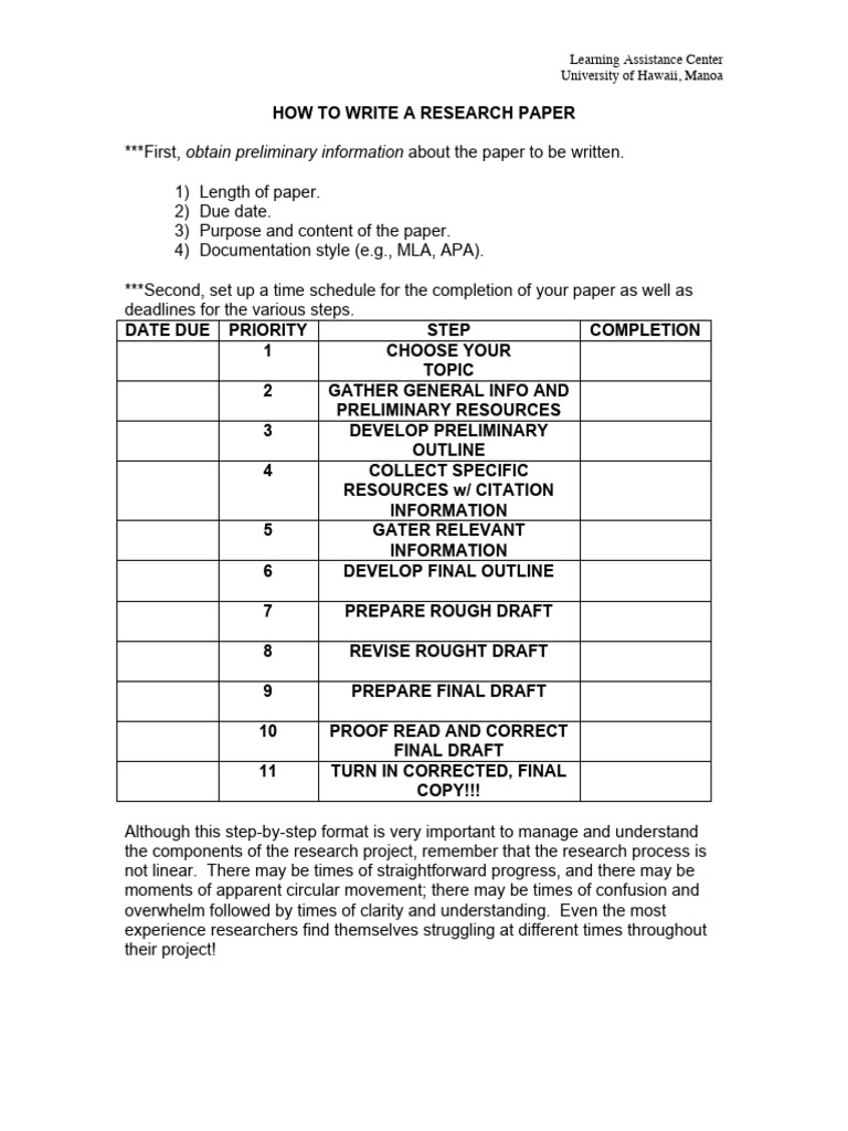 How to Write a Research Paper | PDF | Citation | Libraries