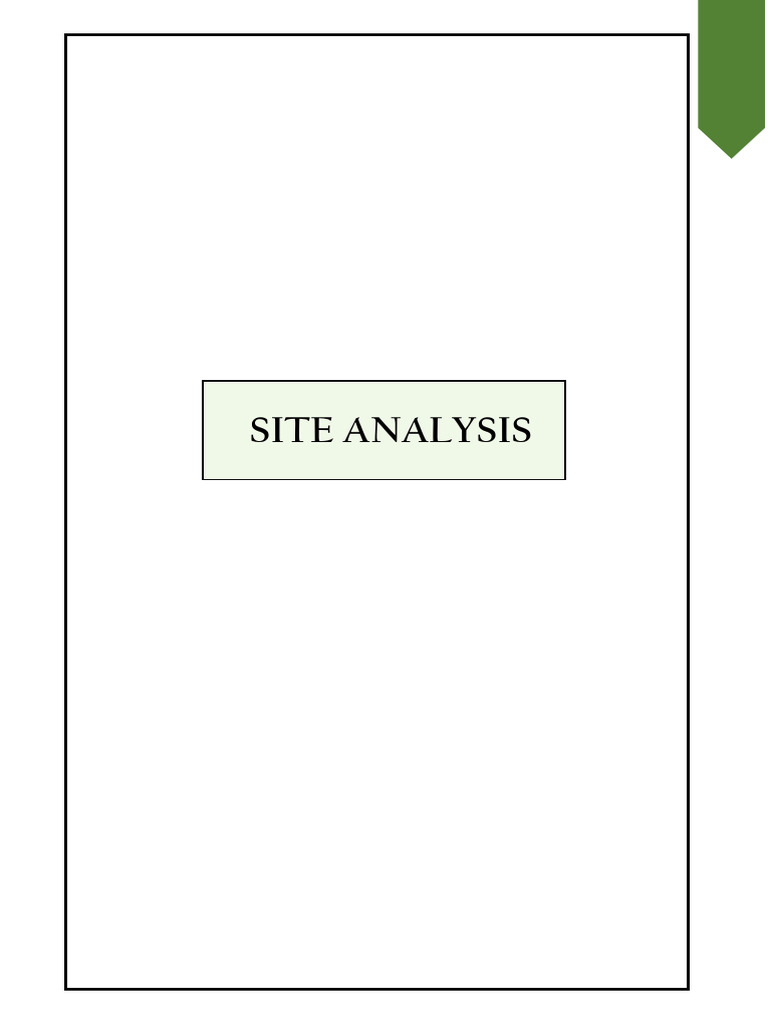 Site Analysis | PDF | Earth Sciences