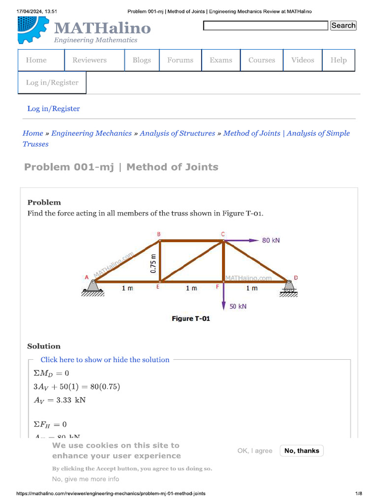 Method of Joints | PDF