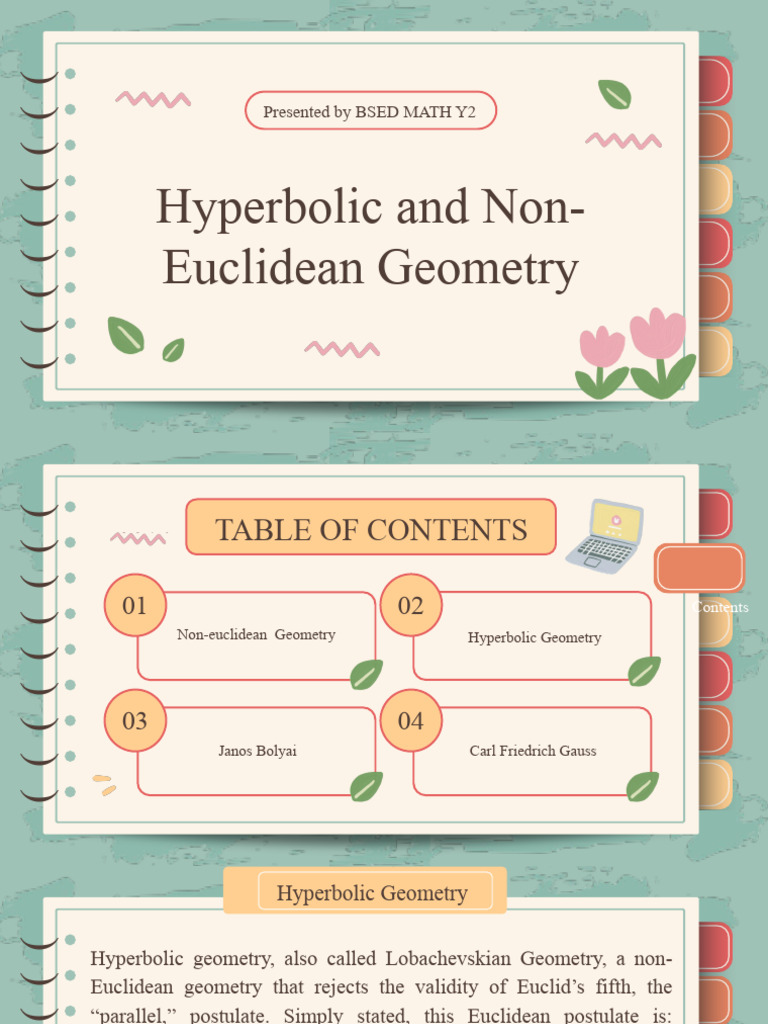 Hyperbolic vs. Euclidean Geometry | PDF | Hyperbolic Geometry | Line ...