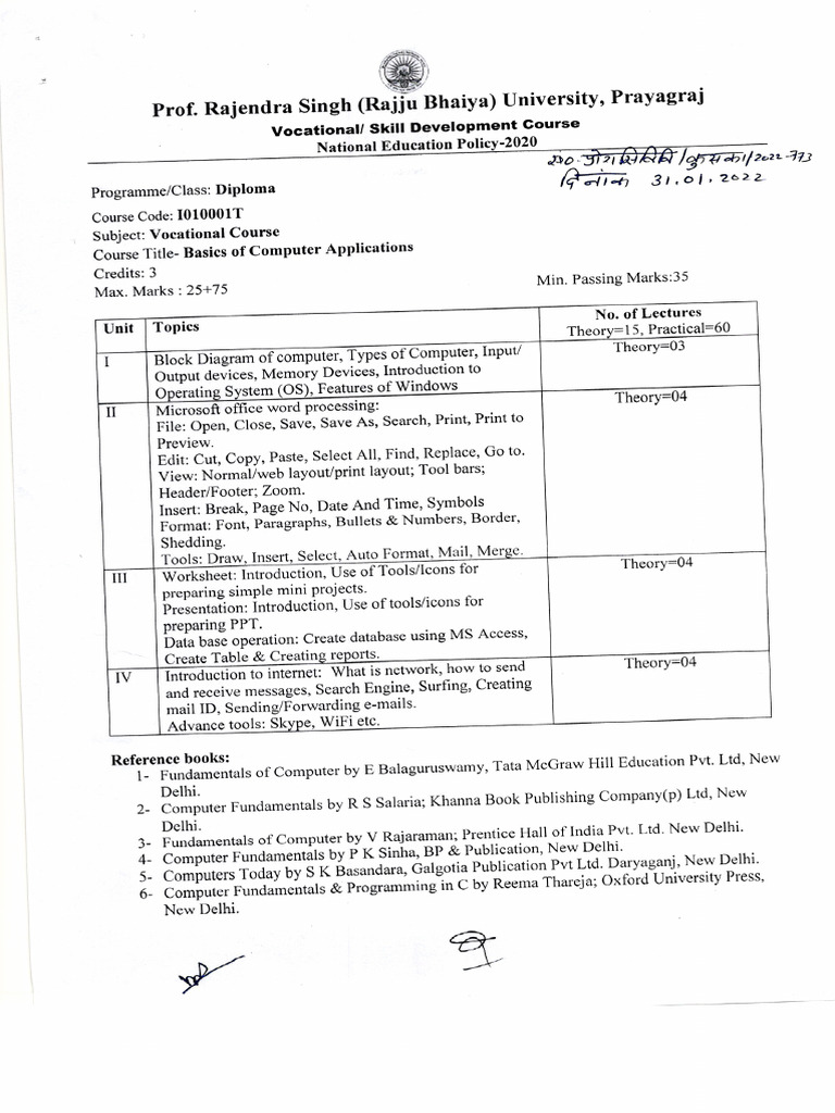 Basics of Computer Applications | PDF