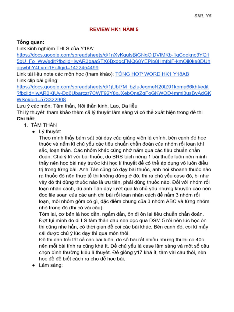 Review HK1 Năm 5 2023 | PDF
